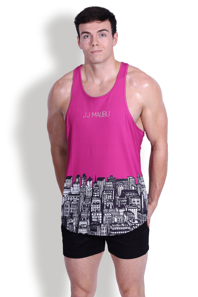 Feel-Me Scoop Bottom Tank - Purple Skyline – JJ Malibu