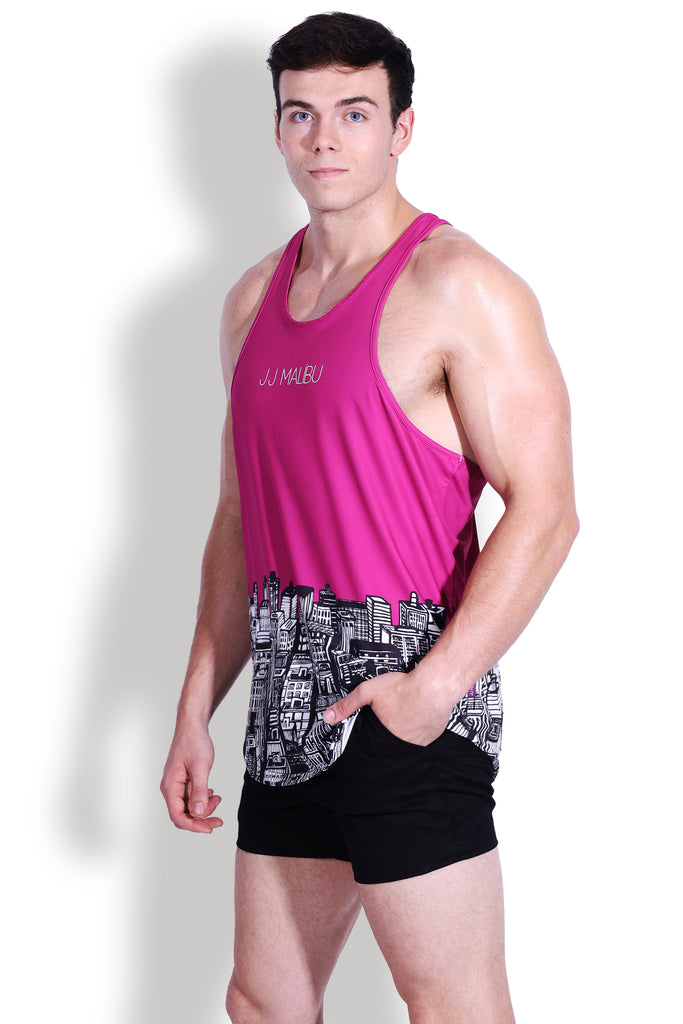 Feel-Me Scoop Bottom Tank - Purple Skyline – JJ Malibu